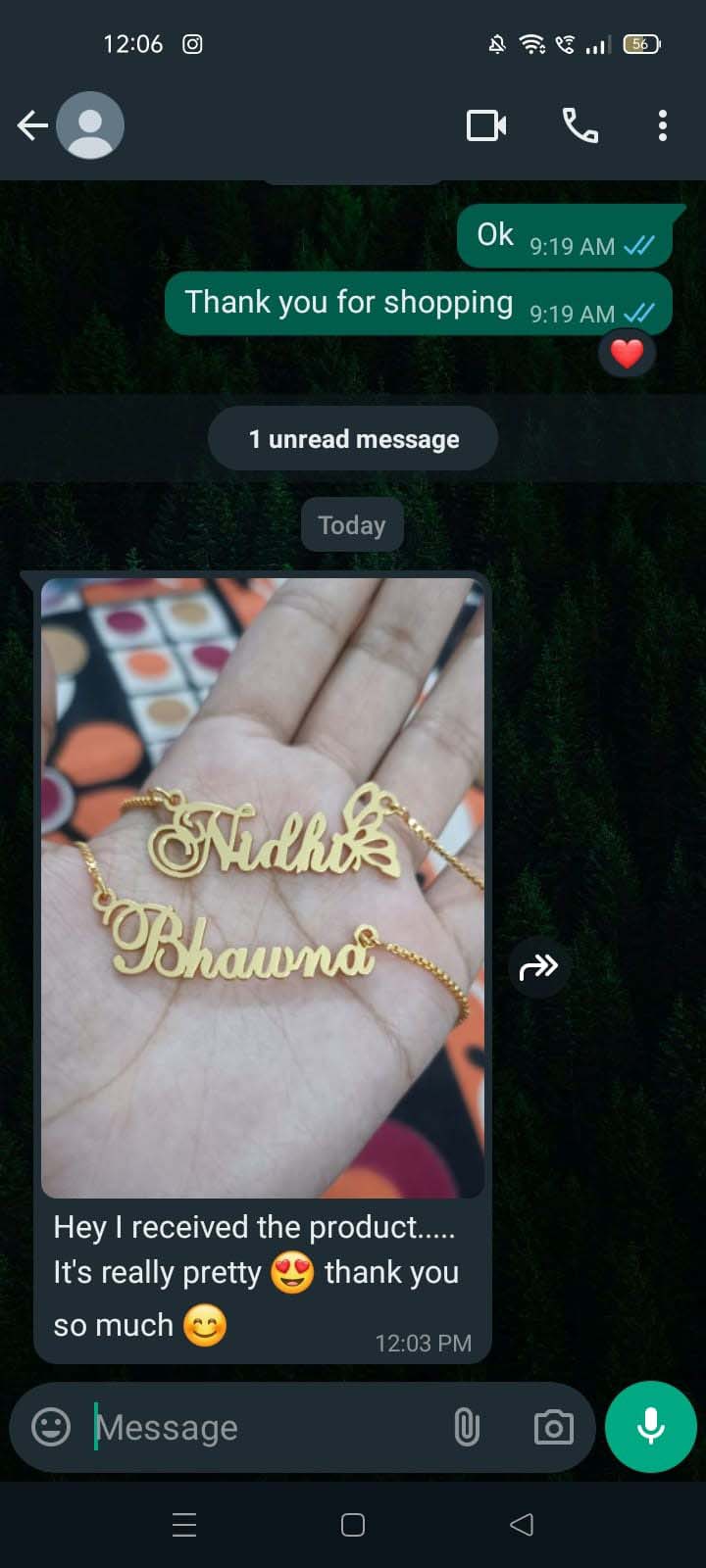 Cursive Curved Name Necklace