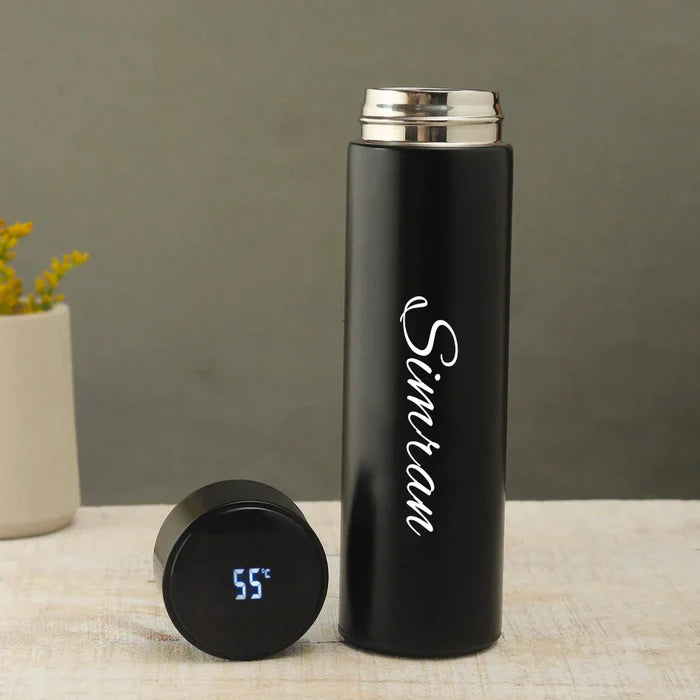 Personalized Smart Temperature Bottle – Custom Name Flask with LED Dis