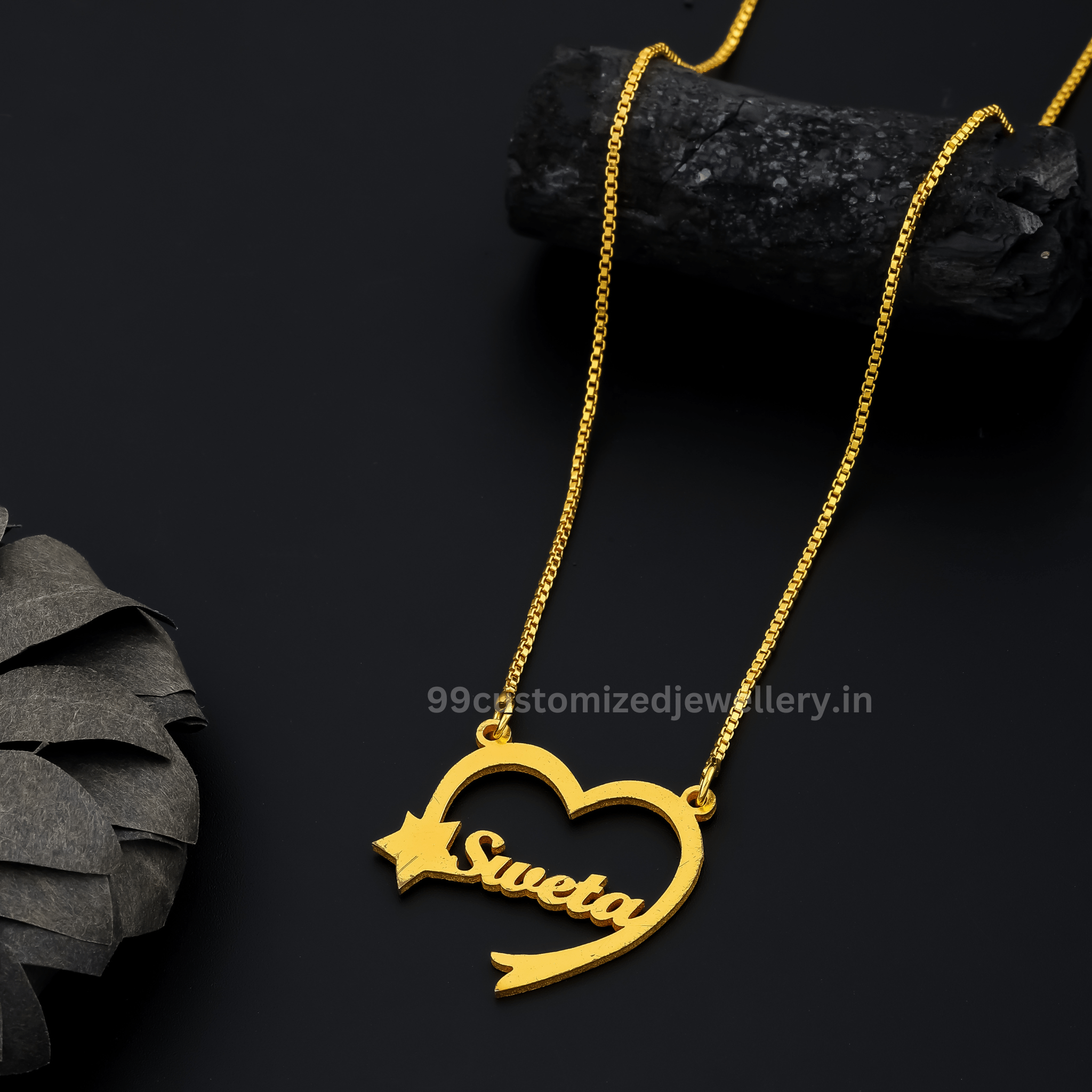 Heart with Star Name Necklace